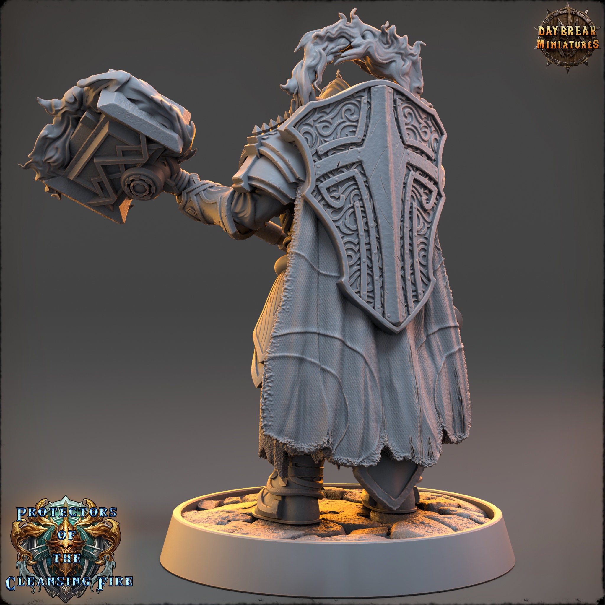 Duke Darko Ebonfire- Human/elf Paladin Miniature- Protectors of the ...