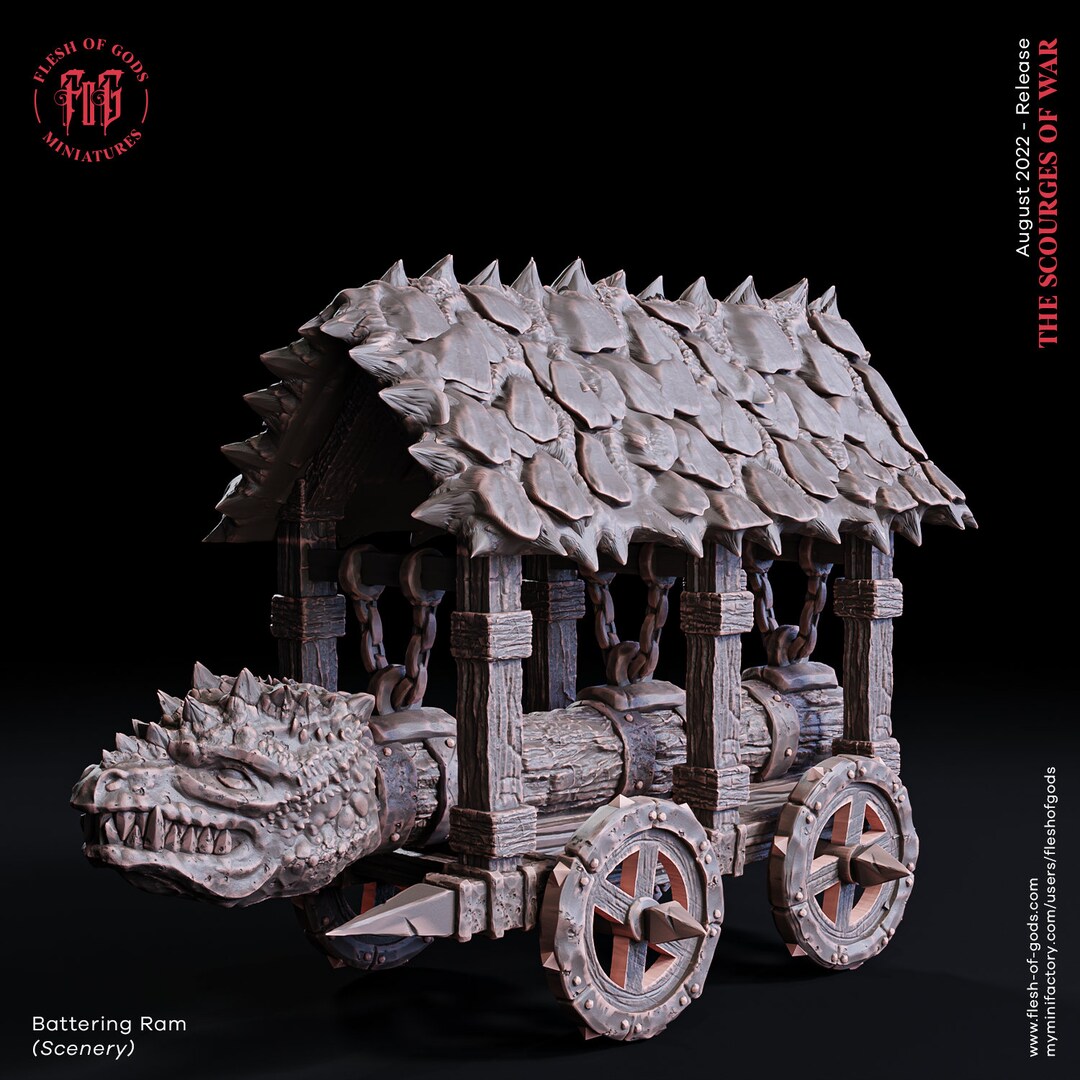 Battering Ram Terrain Scenery Miniature - Scourges of War - Flesh of ...