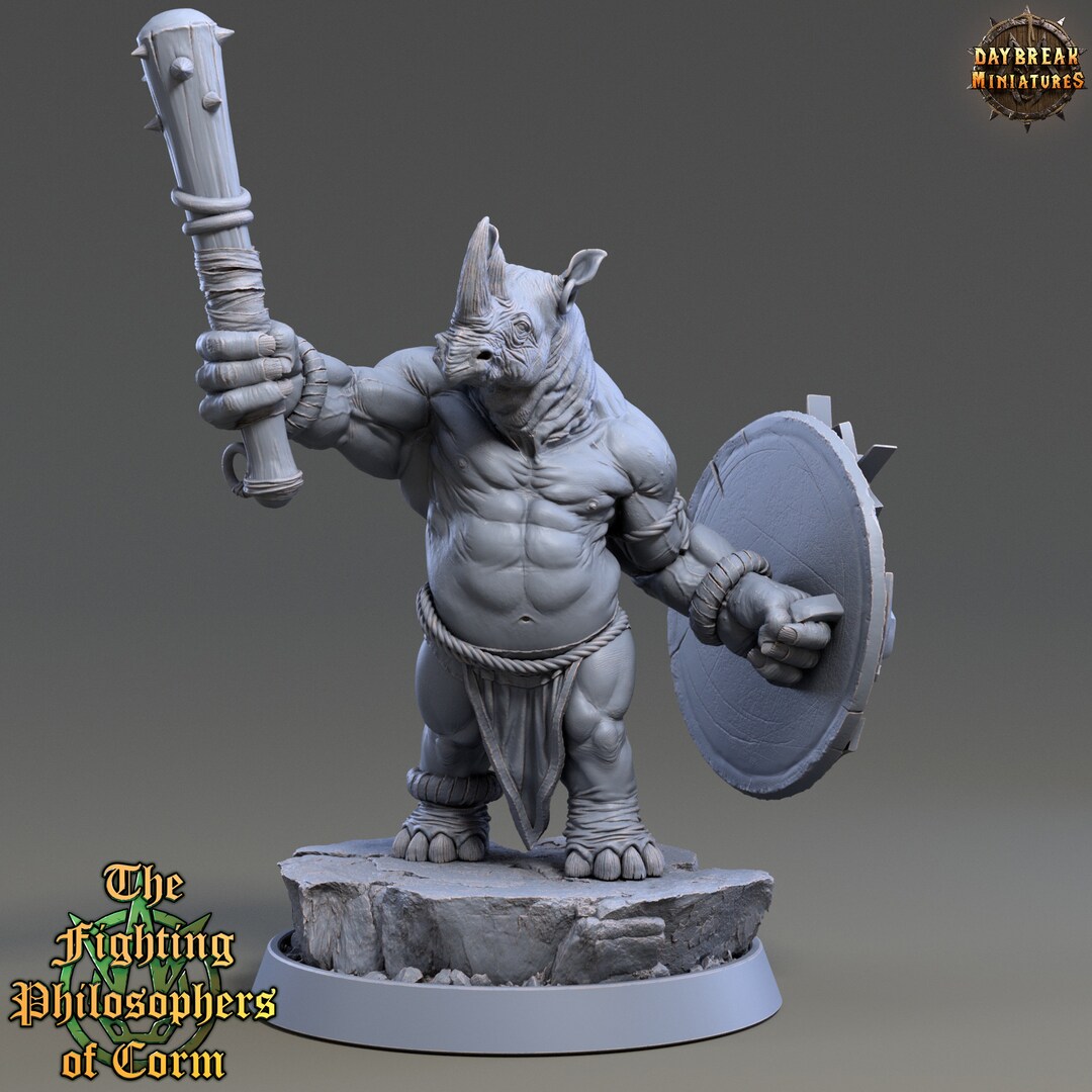 Geminus Studder- Rhinofolk Miniature- the Fighting Philosophers of Corn ...