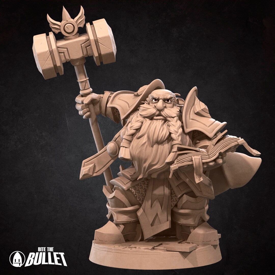 Dwarf High Priest wizard Miniature Dwarves Bite the Bullet D&D 5e ...