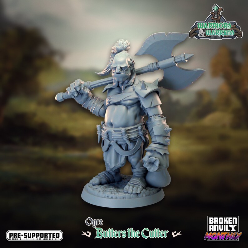 Ogre Miniature - D&D 5e - Dungeons and Dragons - Pathfinder - Fantasy ...