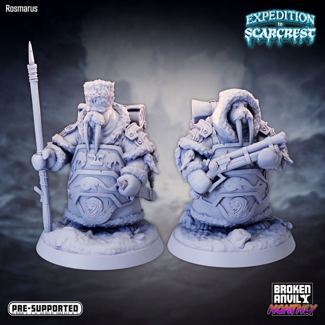 Rosmarus (walrusfolk) Miniature - D&D 5e - Dungeons and Dragons ...
