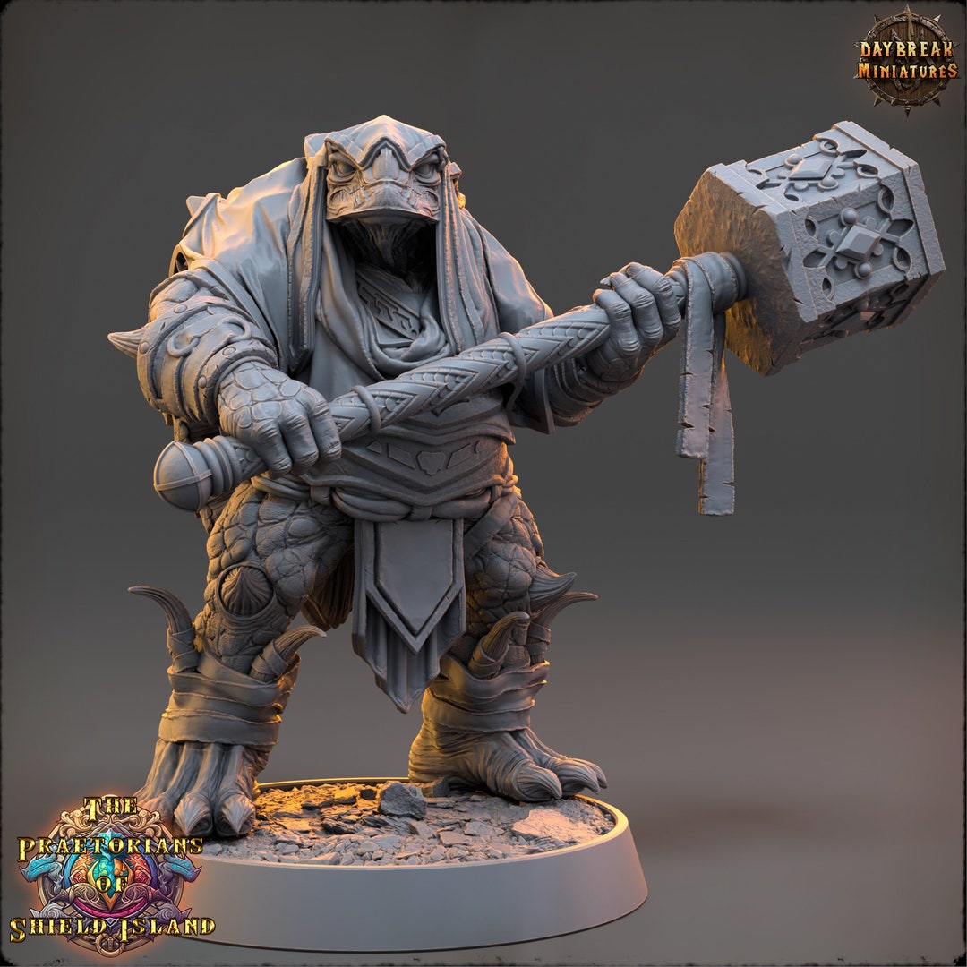 Topo Tortle Miniature (fighter/barbarian)- the Praetorians of Shield ...