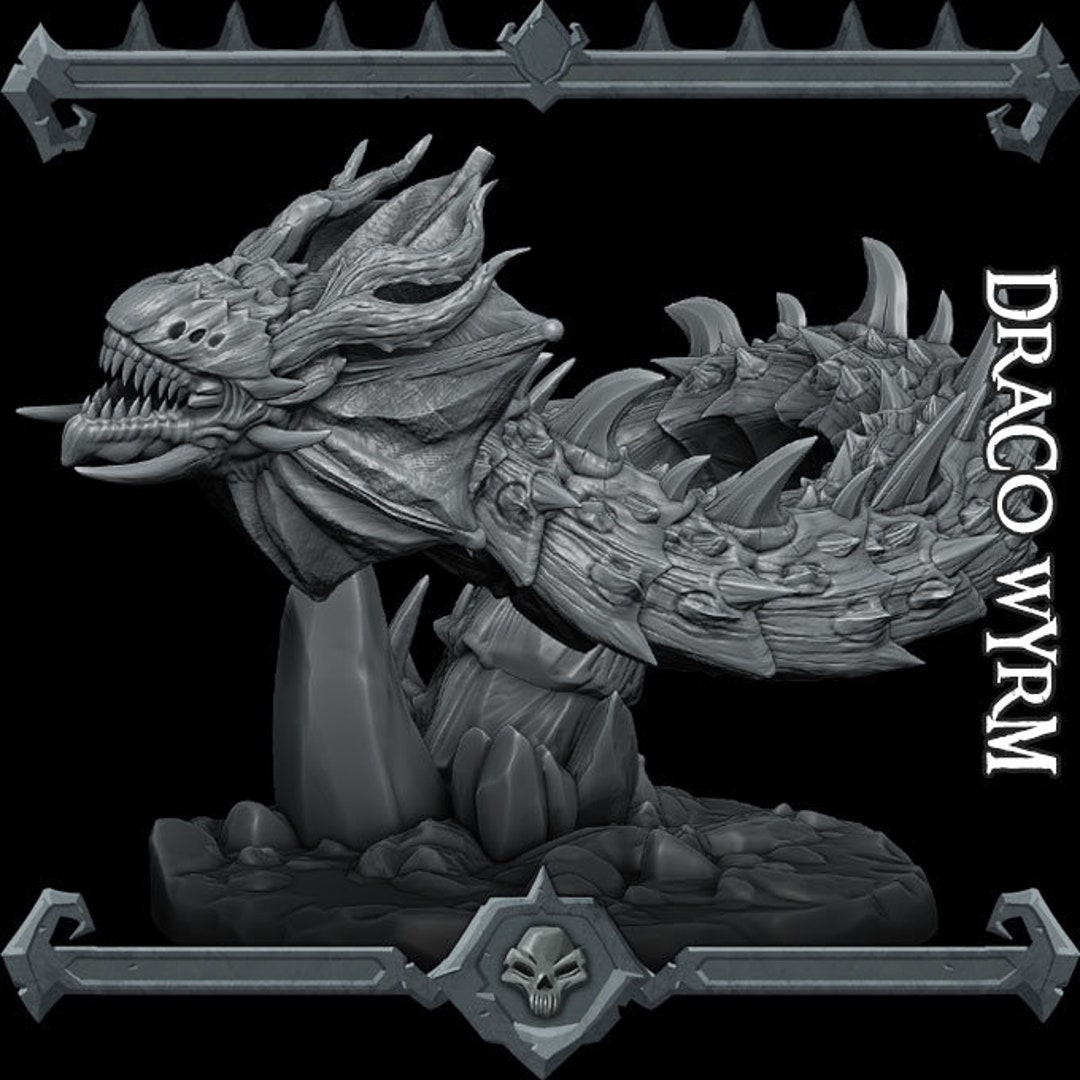 Draco Wyrm Miniature Rocket Pig Games D&D 5e Dungeons and Dragons ...