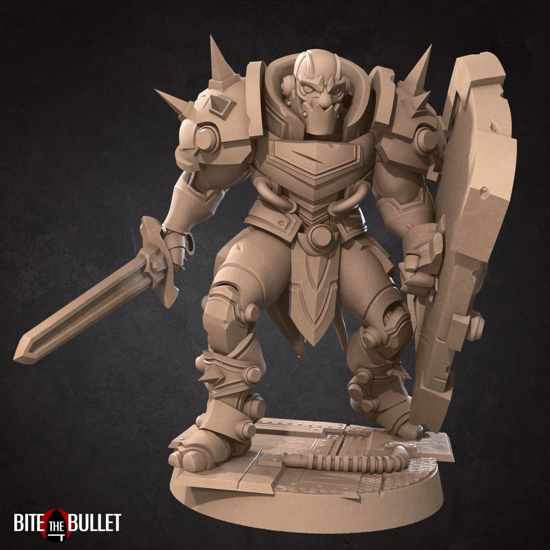 Warforged Warrior Miniature - 2 Versions - Bite the Bullet - D&D 5e ...