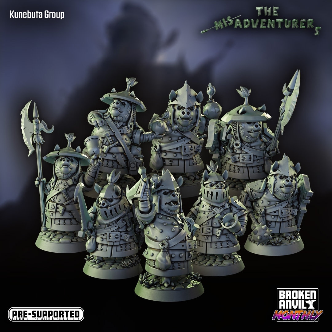 Kunebuta / Porcein / Pig Folk Miniature - D&D 5e - Dungeons and Dragons ...