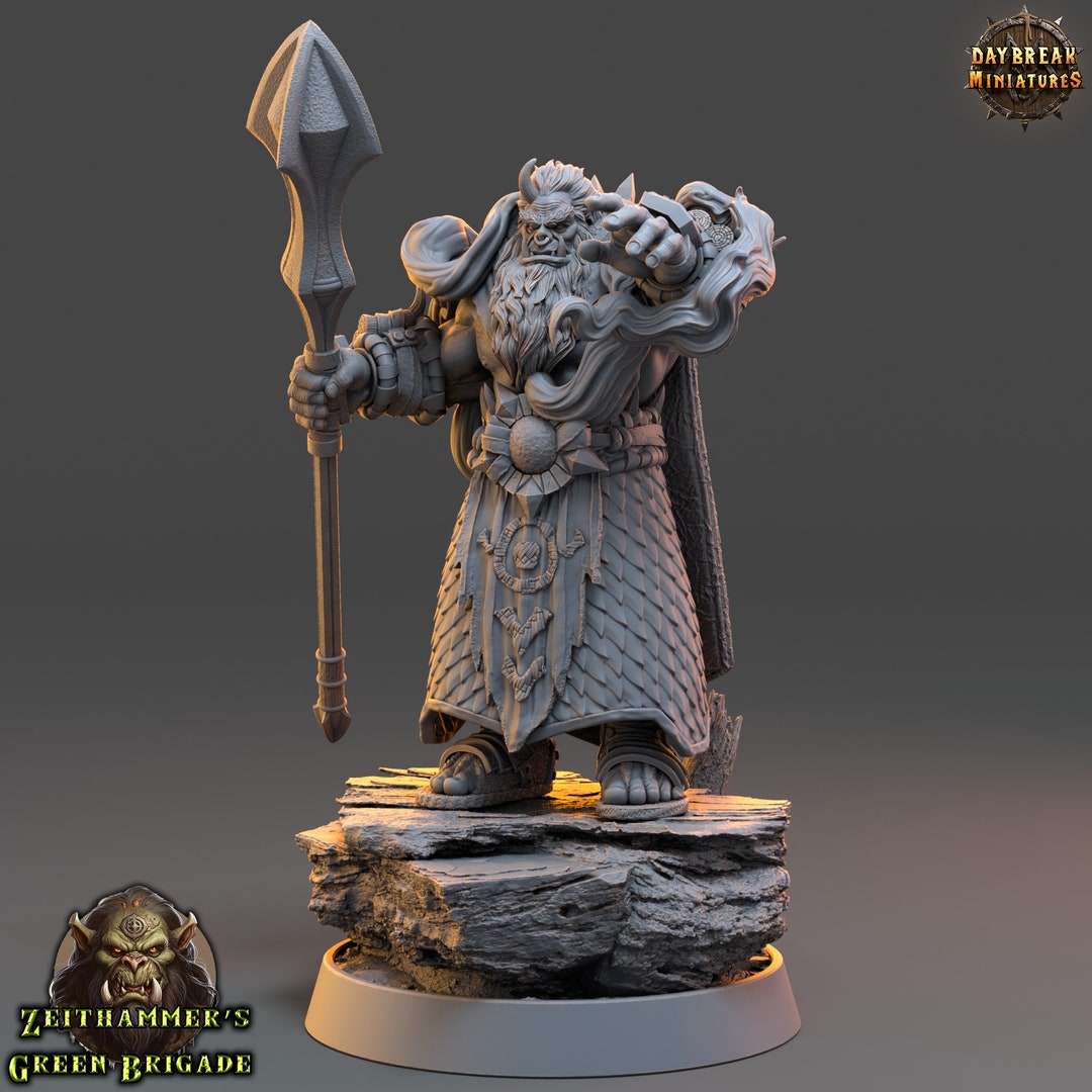 Bodraz of the Void Orc/half-orc Miniature-zeithammers Green Brigade ...