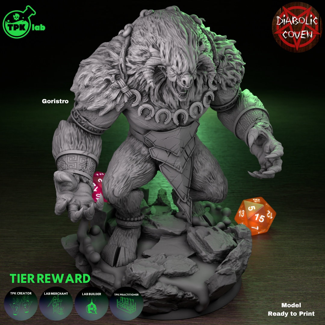 Goristro Huge Fiend (demon) Miniature - Diabolic Coven - TPK Labs - D&D 5e - Dungeons and ...