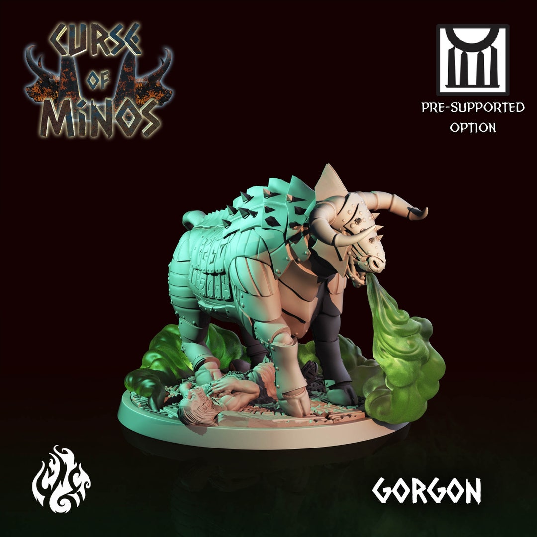 Gorgon Miniature Curse of Minos Crippled God Foundry Fantasy RPG D&D 5e ...