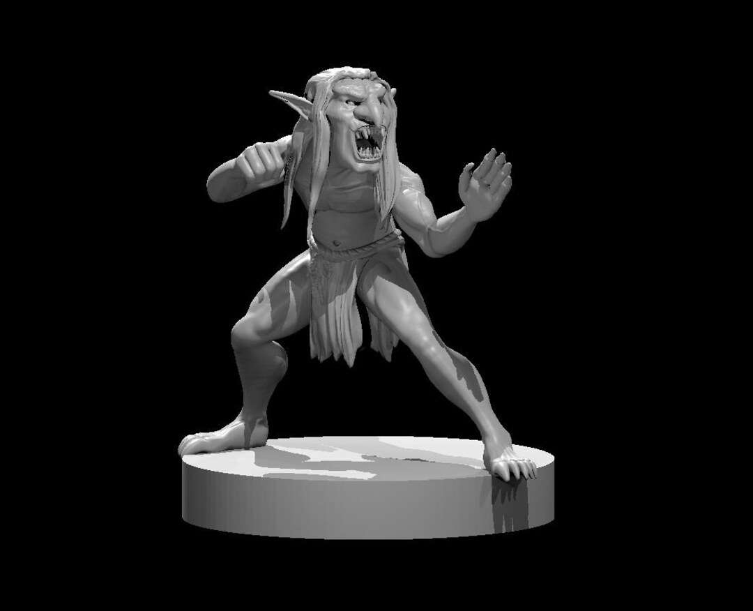 Goblin Monk Feral Miniature - MZ4250 D&D 5e - Dungeons and Dragons ...