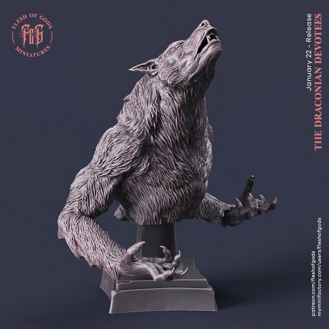 Werewolf Bust Flesh of Gods D&D 5e Dungeons and Dragons | Etsy