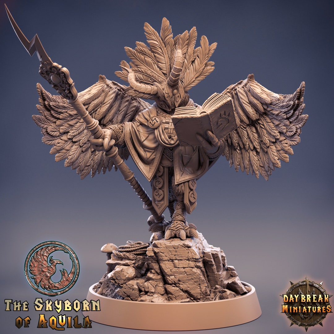 Aarakocra Derment of the Black Clouds Miniature - Skyborn of Aquila ...