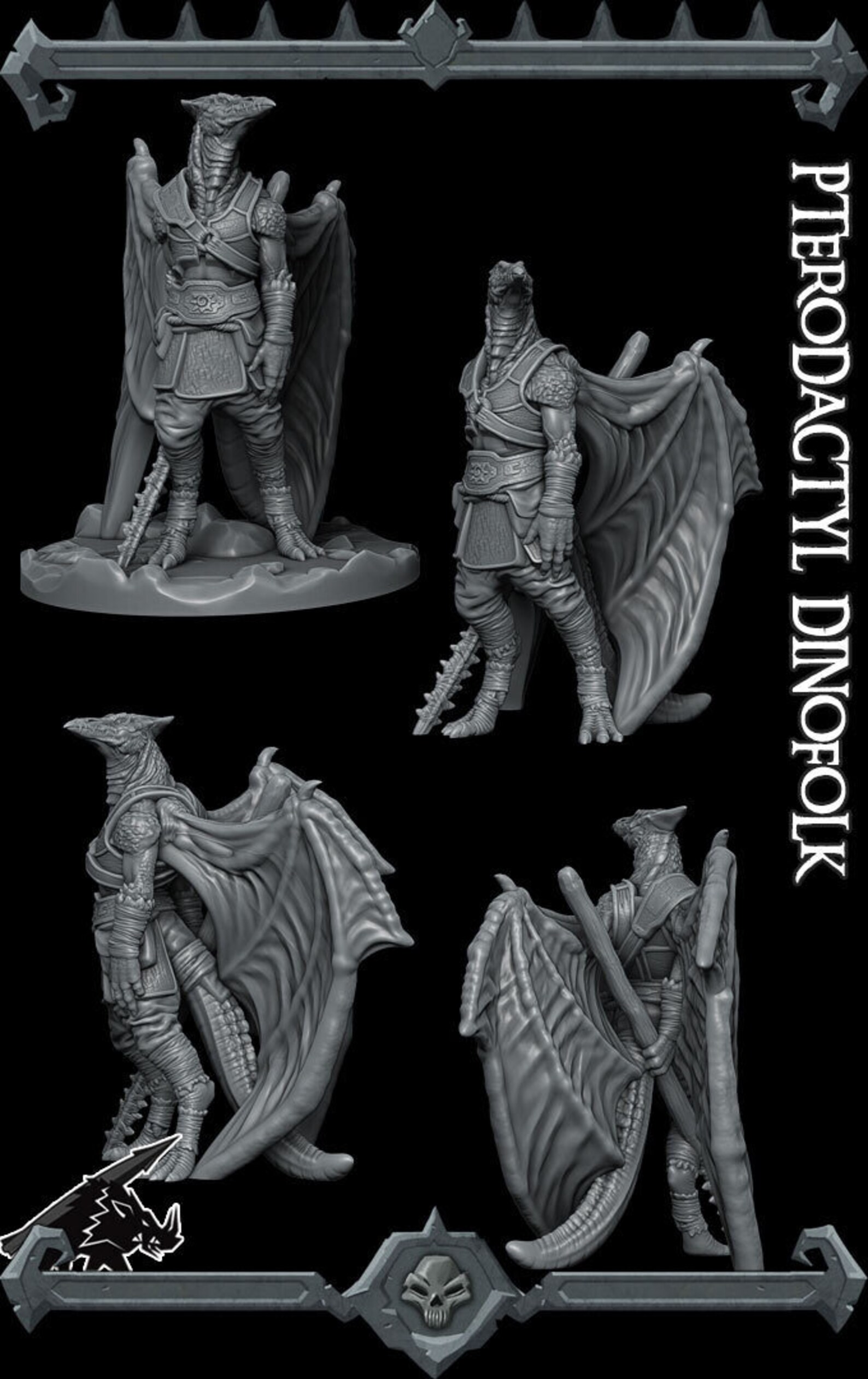 Pterodactyl Dinofolk Miniature - Rocket Pig Games - D&D 5e - Dungeons ...