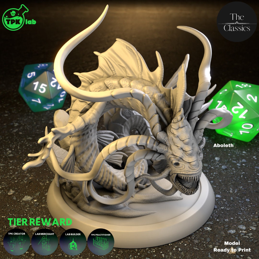 Aboleth Miniature - Large Aberration - the Classics- TPK Labs - D&D 5e ...