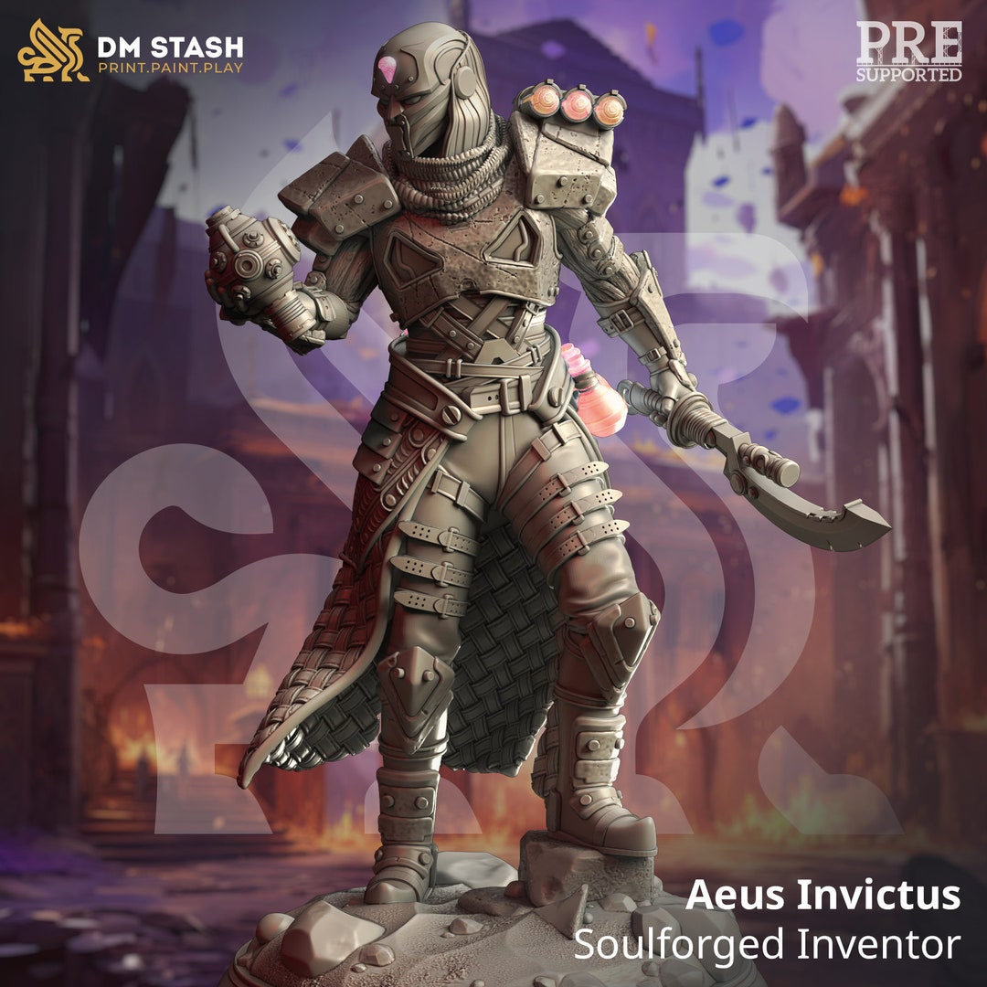 Warforged Artificer Miniature- Aeus Invictus- Siege of Nirloom- DM ...