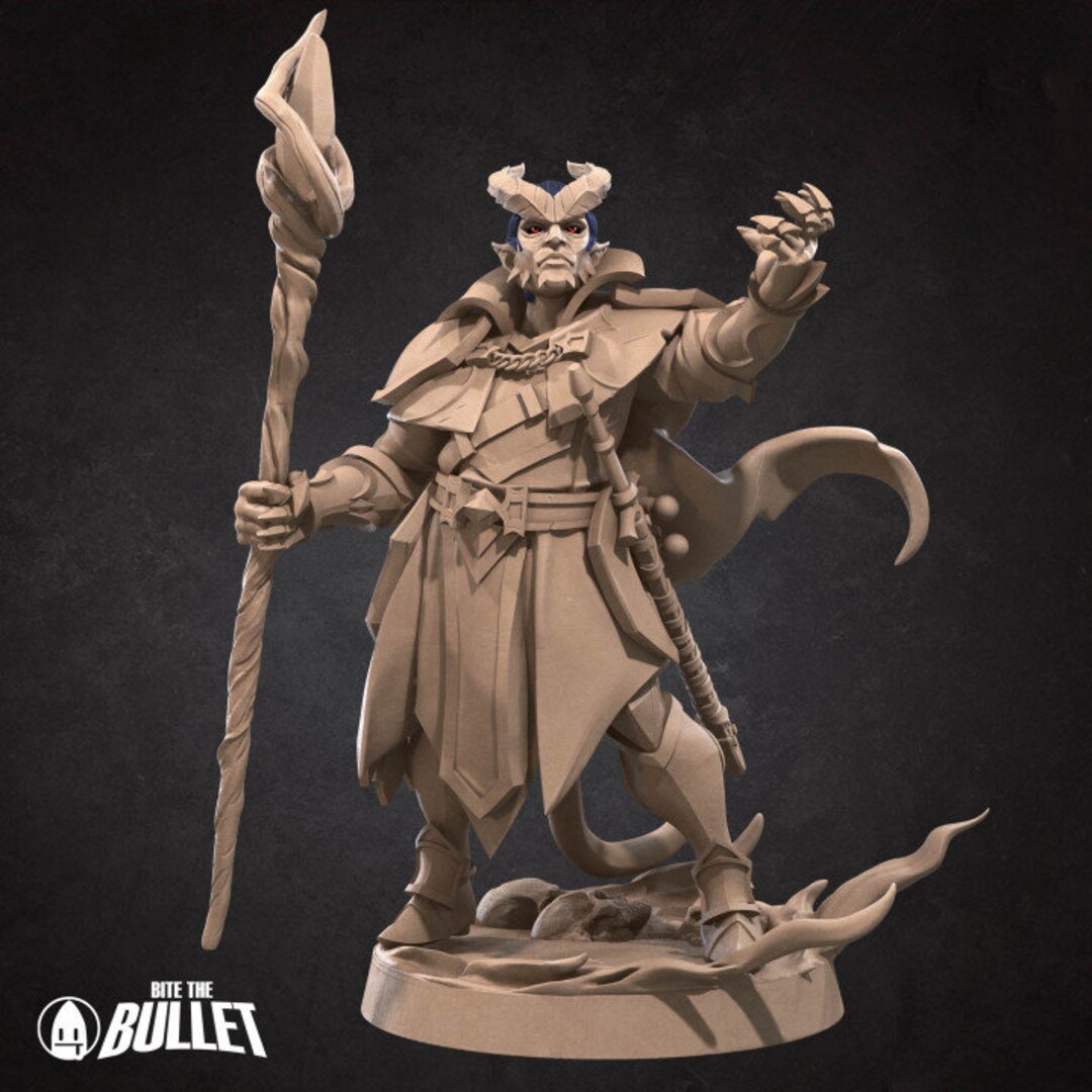 Tiefling Warlock Miniature- Tieflings- Bite the Bullet -D&D 5e ...