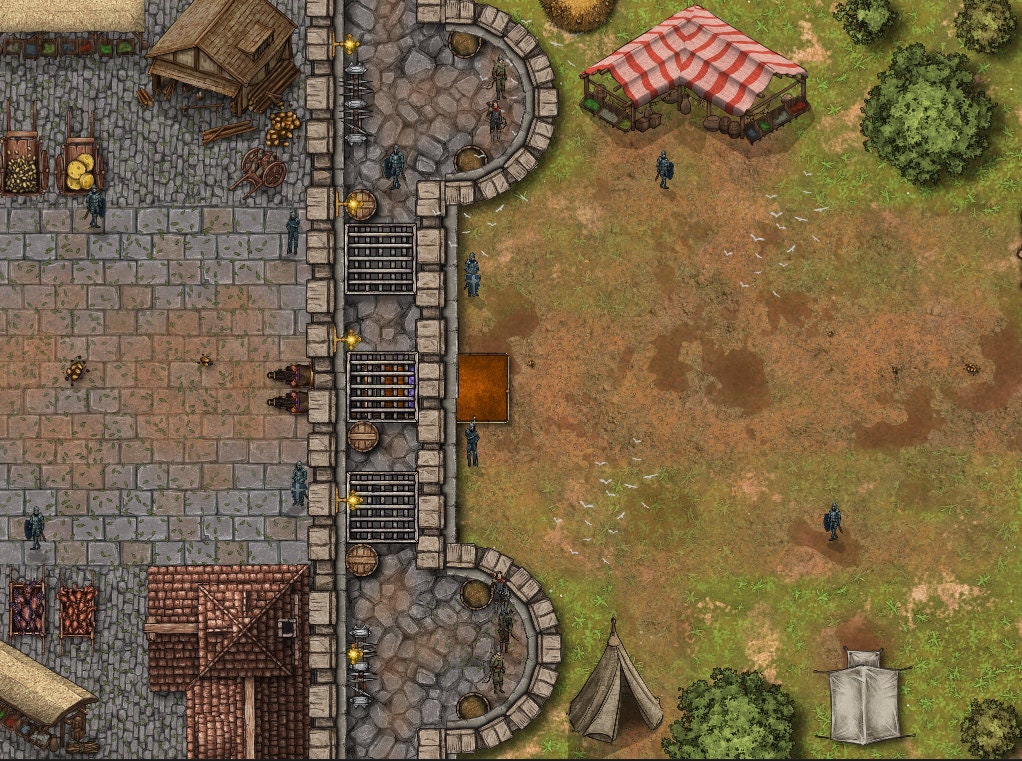 City Gate Battle Map Dnd Battle Map D&D Battlemap - Etsy Hong Kong