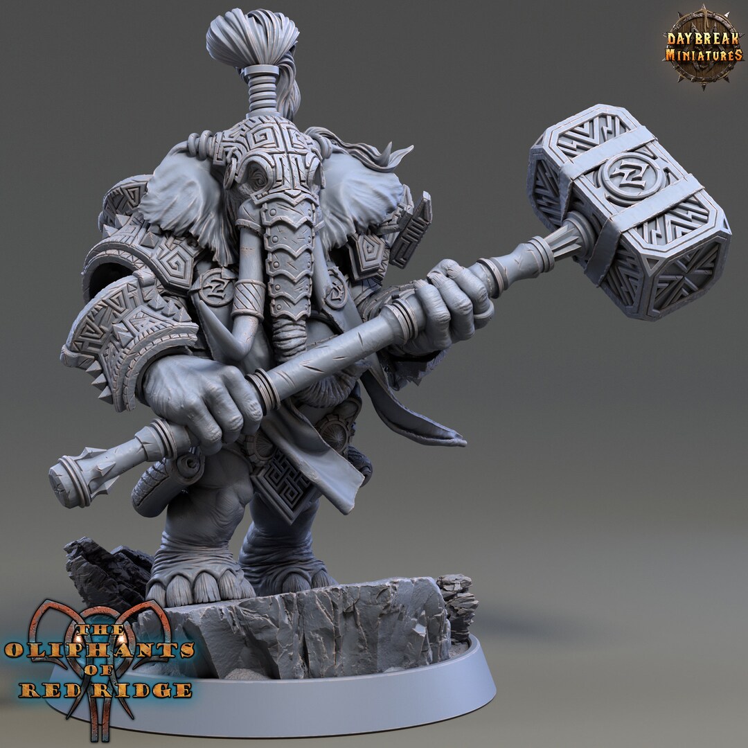 Loxodon Miniature Ugro Stonedrop Oliphants Of Red Ridge Daybreak Dandd 5e Dungeons And Dragons