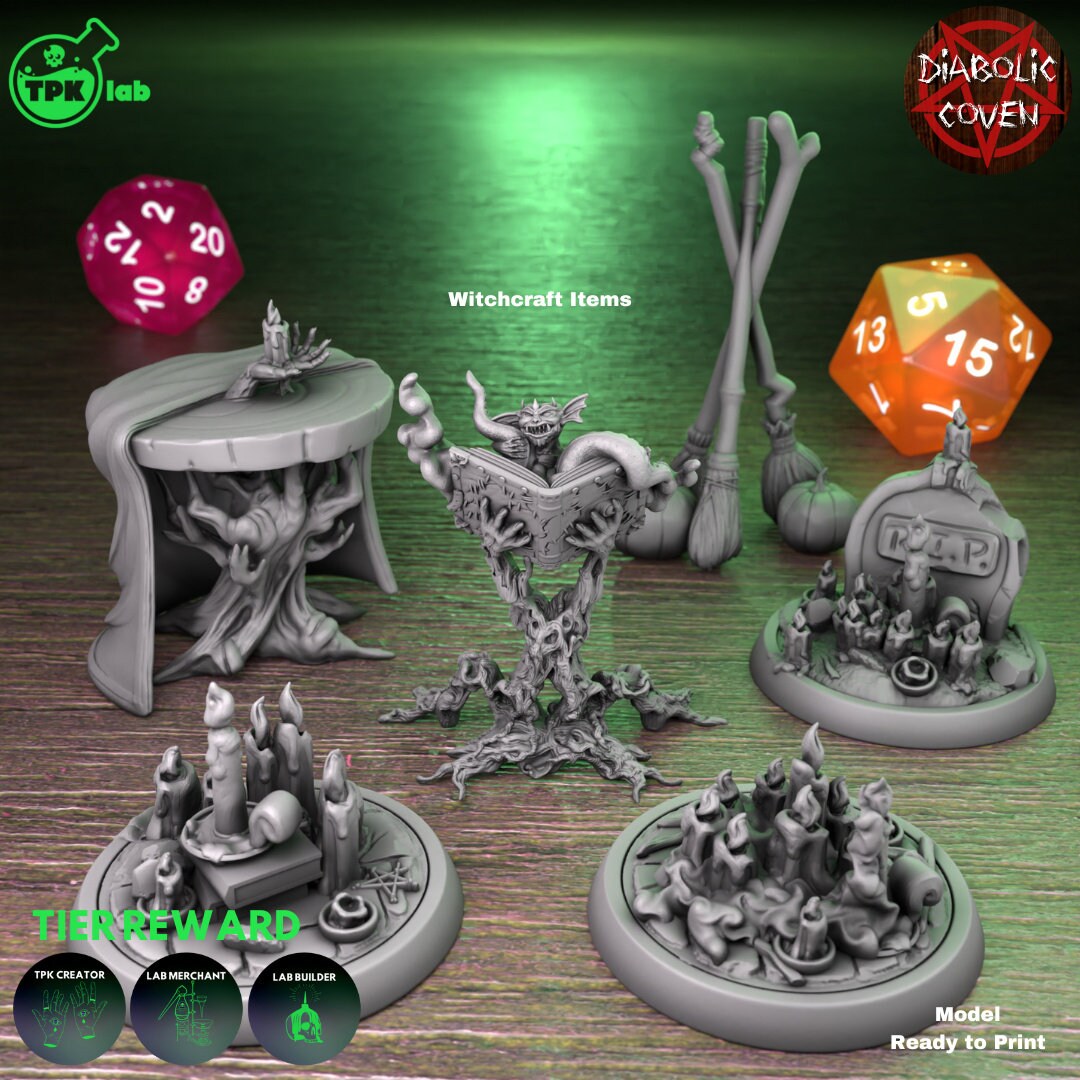 Witchcraft Items - Terrain Scenery Miniature - Diabolic Coven - TPK ...