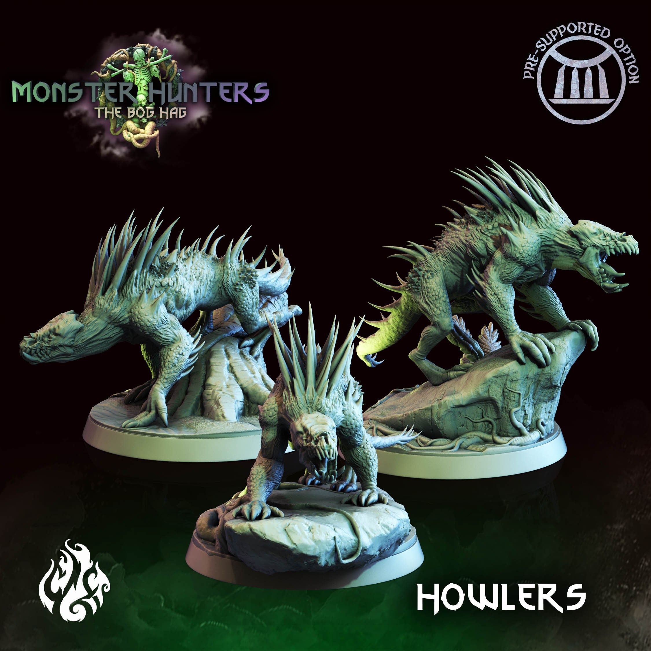 Swamp Howlers Miniature Three Pack Monster Hunters - Etsy