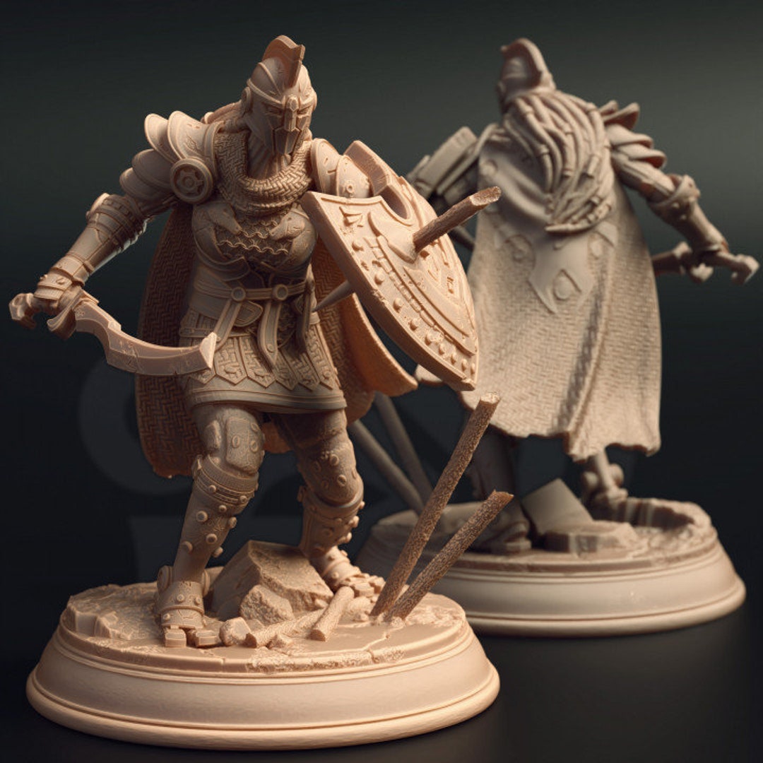 Female Warforged Warrior Miniature Octavia Lost and Found DM Stash D&D 5e Dungeons and Dragons ...