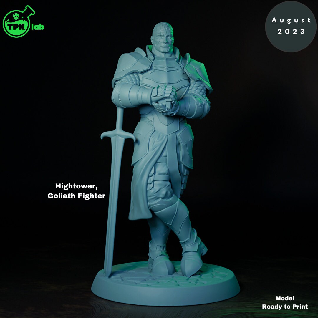 Edward Hightower, Goliath Fighter Miniature- TPK Labs- D&D 5e ...