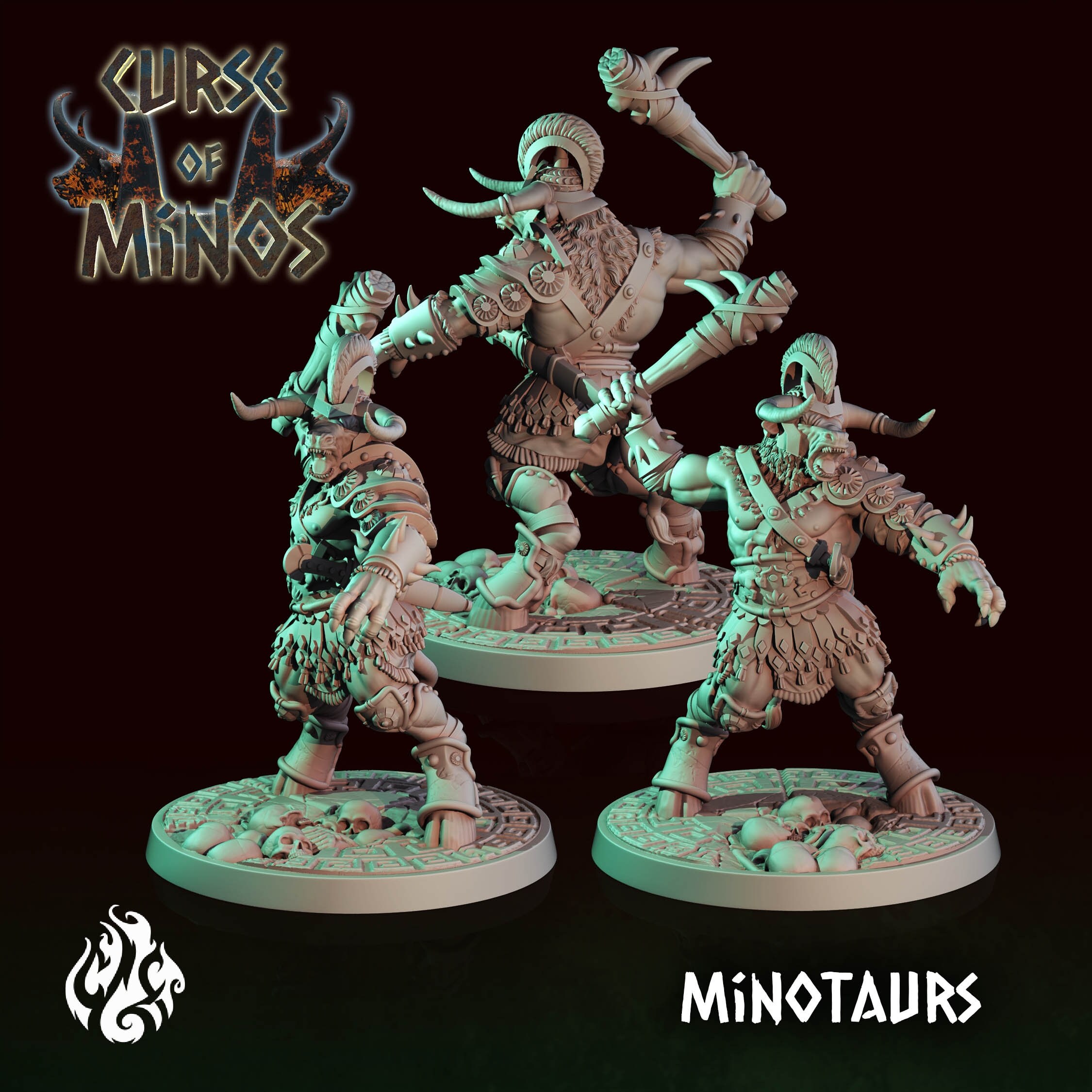 Minotaur Miniature Curse of Minos Crippled God Foundry | Etsy