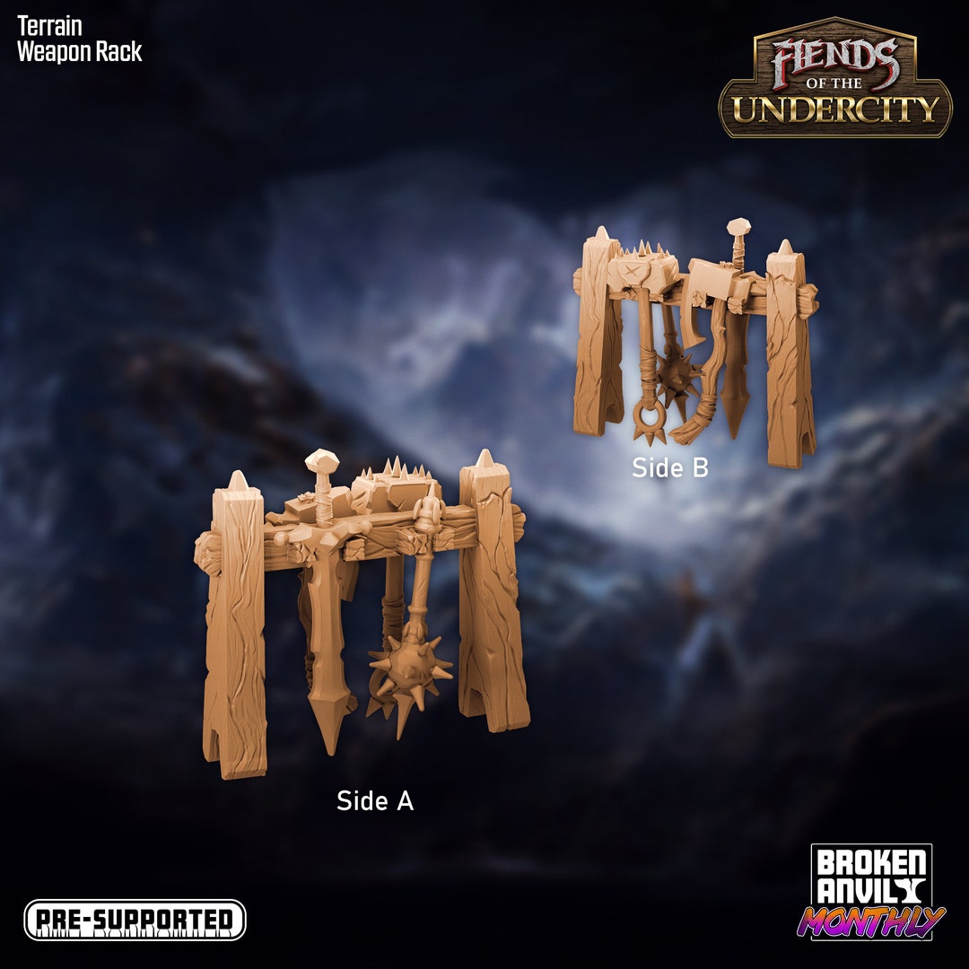 Weapons Rack Miniature Fiends Of The Undercity Broken Etsy Weapons Rack Miniature Fiends Of The Undercity Broken Etsy
