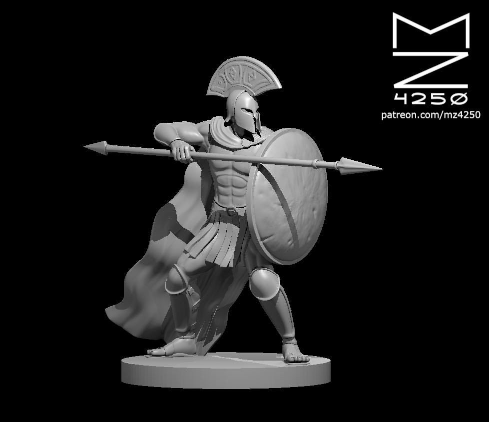 Hoplite Male Fantasy Miniature - D&D - Dungeons and Dragons ...