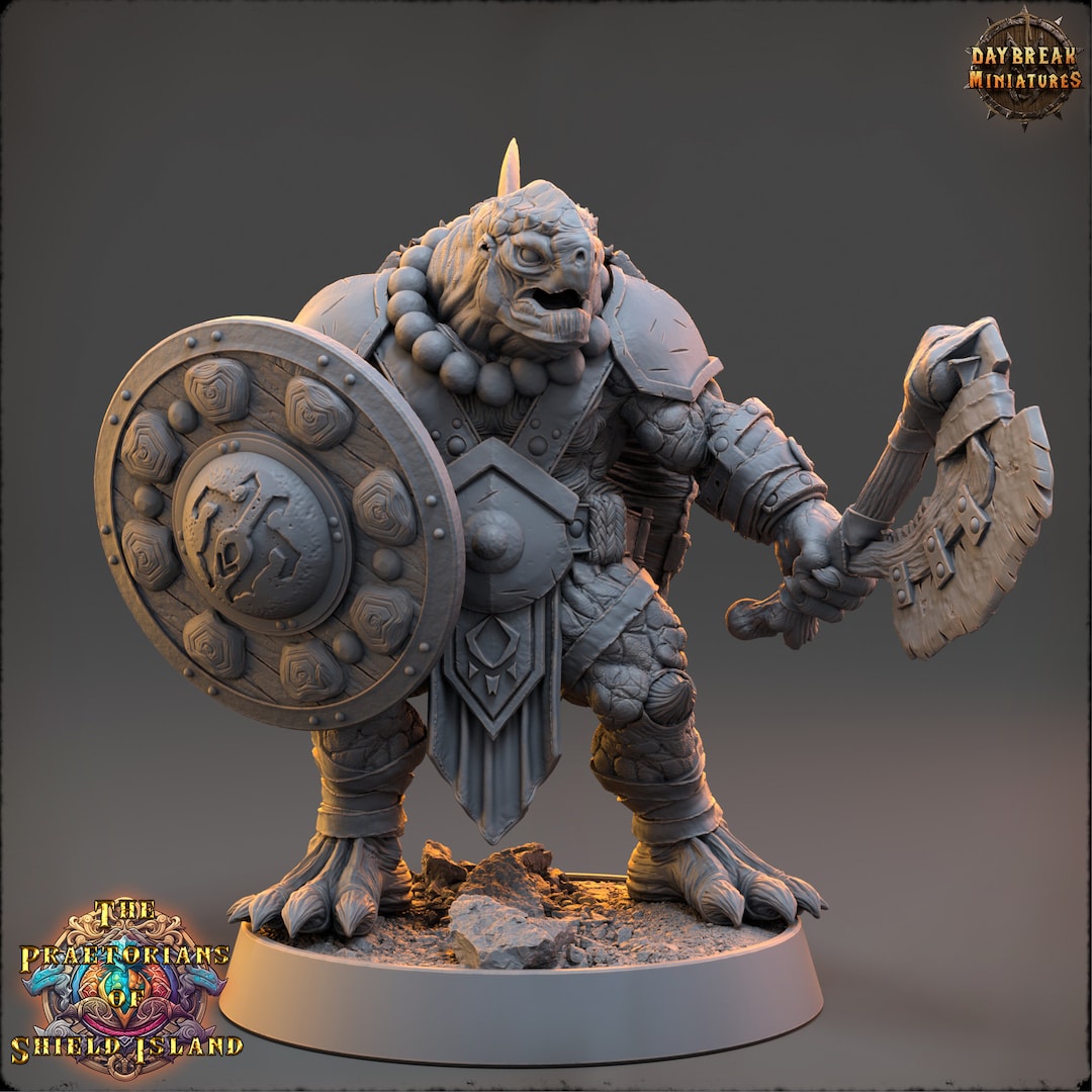 Jurop Tortle Miniature (fighter/barbarian)- the Praetorians of Shield ...