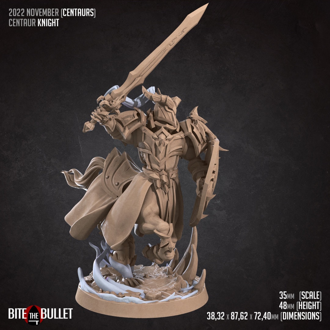 Centaur Knight Miniature - Bite the Bullet - D&D 5e - Dungeons and ...