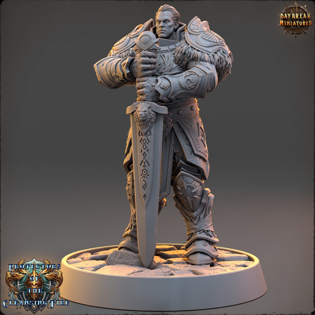 Viscount Stygian Shatterforge- Human Paladin Miniature- Protectors of ...