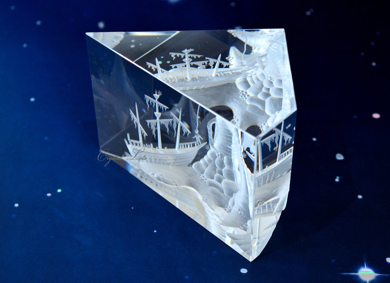 Steinbach Germany Optical Crystal Undersea Galleon German Glass Brand ...