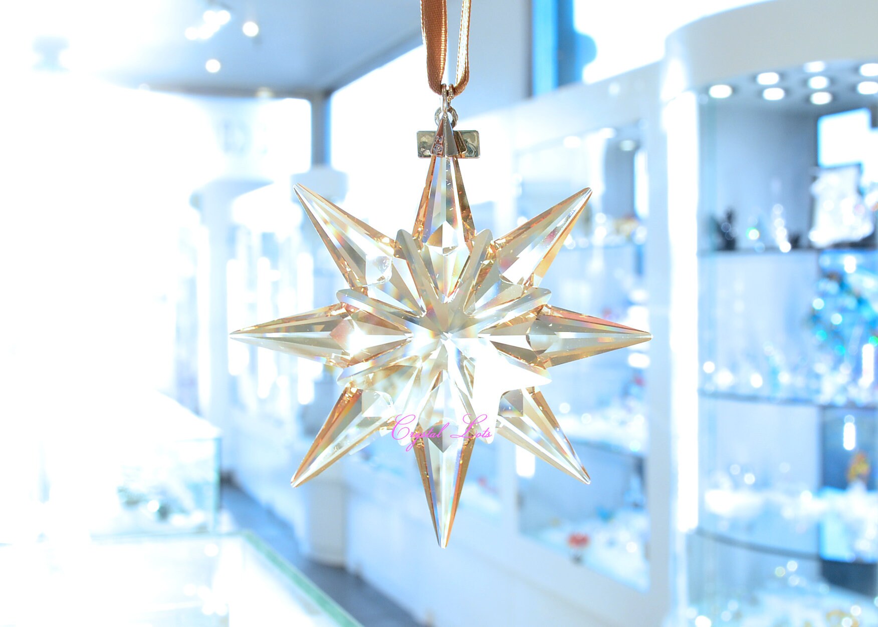 Swarovski 2011 SCS Member Gold Large Star Christmas Ornament Brand New ...
