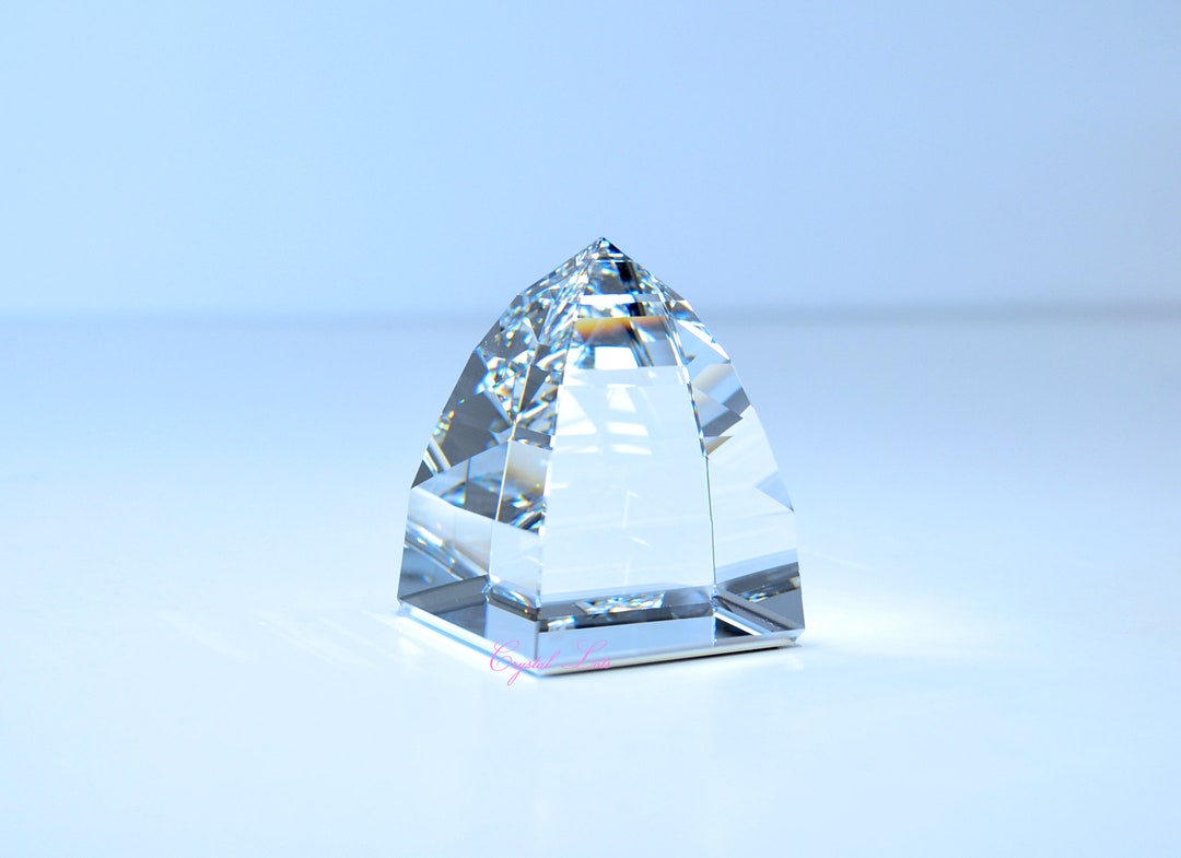 Swarovski Crystal Pyramid Paperweight Clear Collectible Piece Made in ...