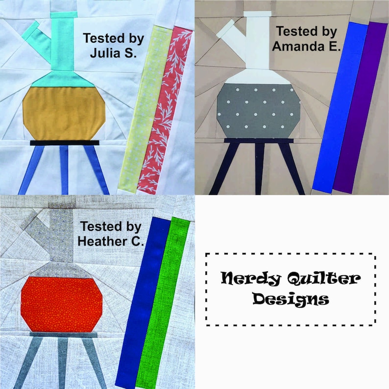 Bundle 2: Science Bookcase Foundation Paper Pieced Quilt Block Patterns ...
