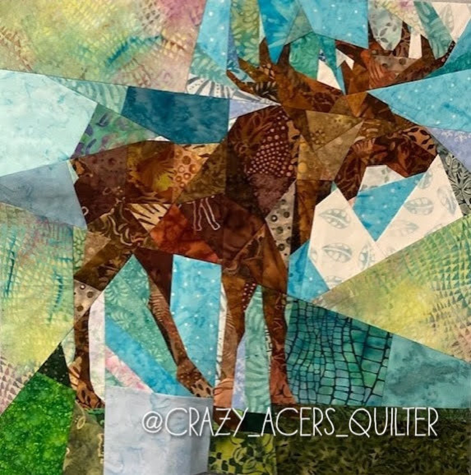 Geometric Moose Foundation Paper Pieced Quilt Pattern Block - Etsy