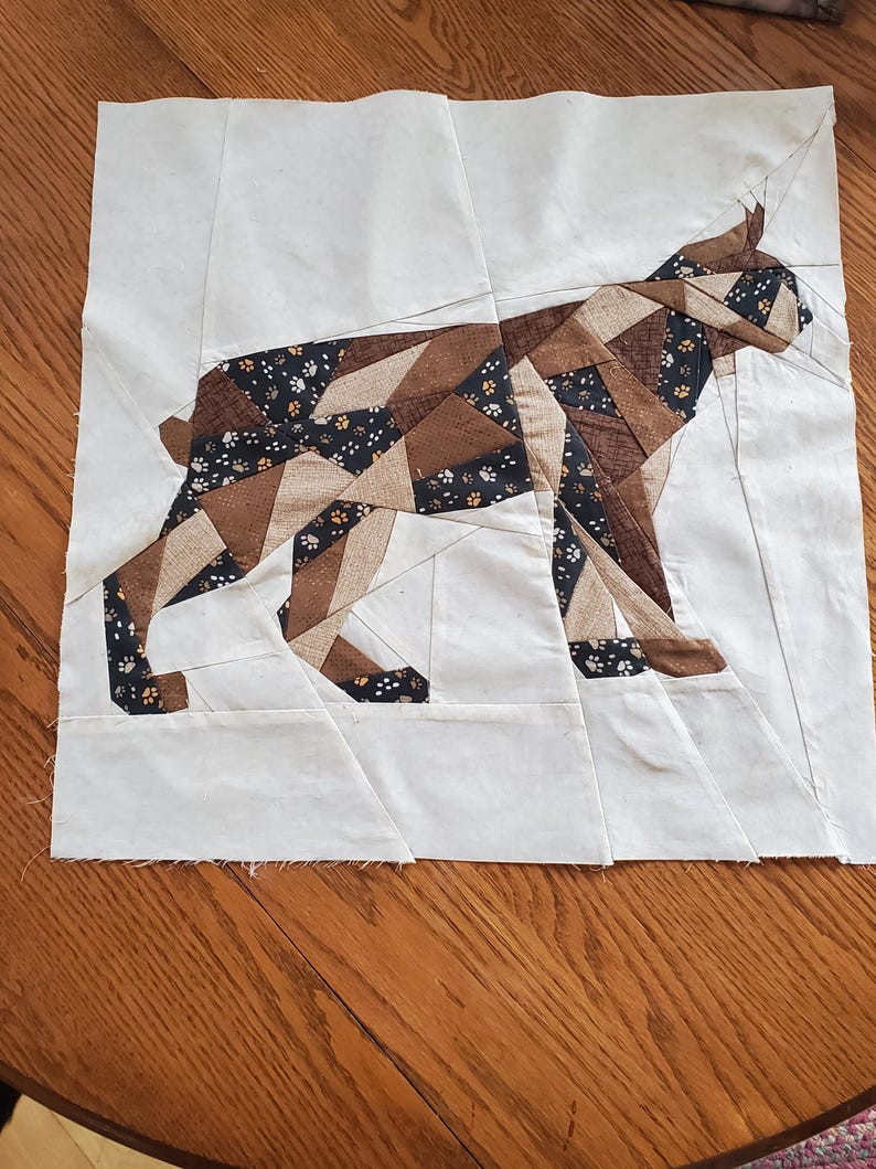 Geometric Bobcat Foundation Paper Pieced Quilt Pattern Block From the ...