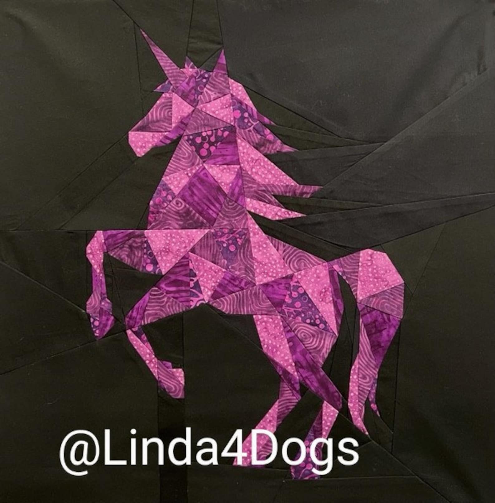 Geometric Unicorn Foundation Paper Pieced Quilt Pattern Block - Etsy