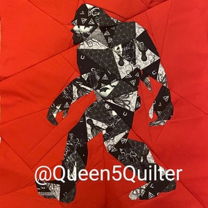 Geometric Sasquatch Foundation Paper Pieced Quilt Pattern Block From the Geometric Creatures ...