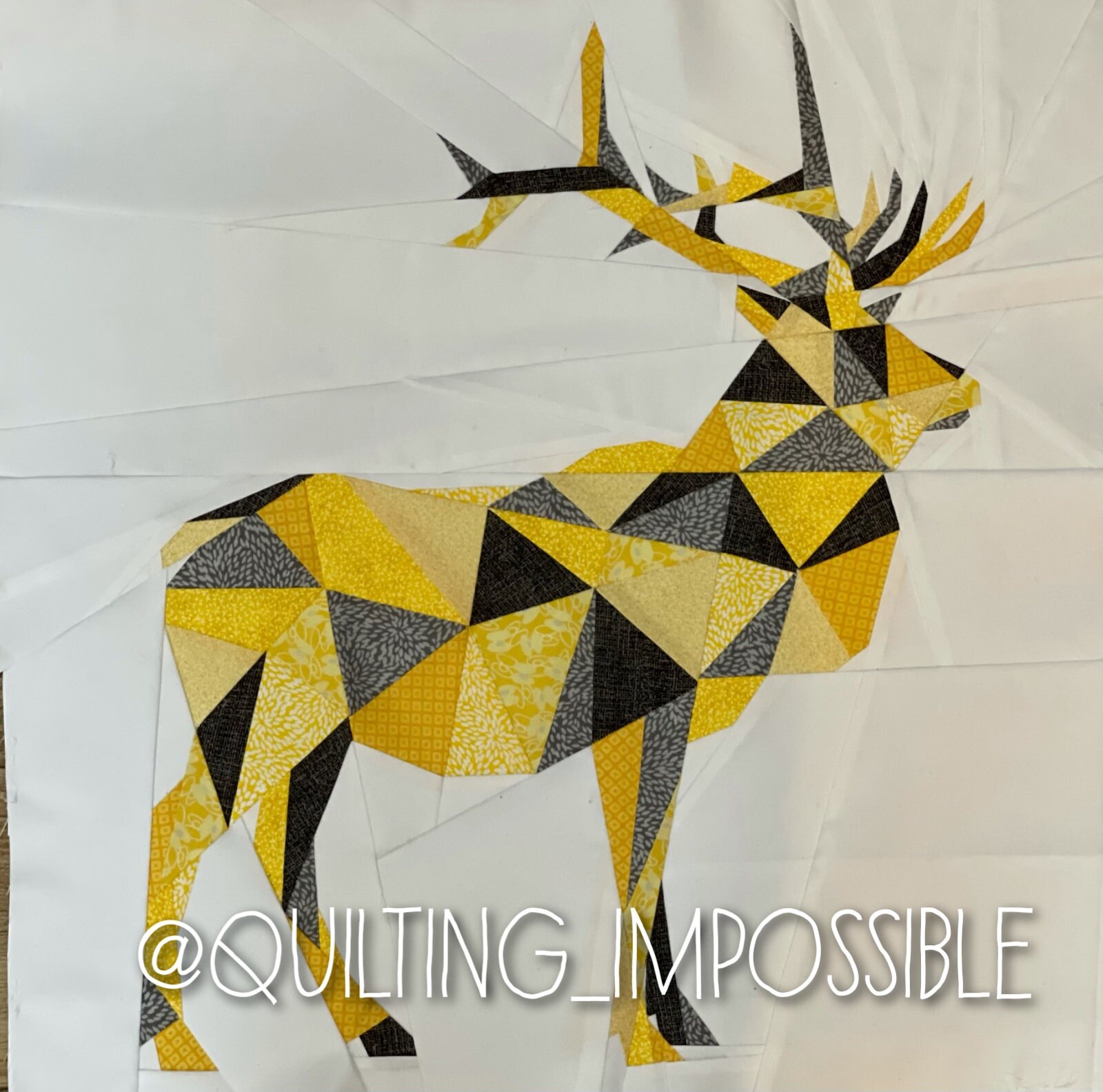 Geometric Elk Foundation Paper Pieced Quilt Pattern Block From - Etsy