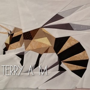 Geometric Honey Bee Foundation Paper Pieced Quilt Pattern Block From ...