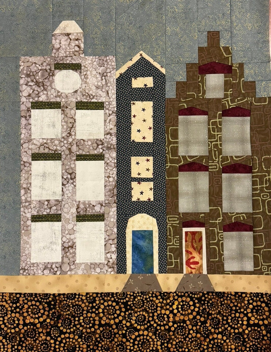 Houses No. 1 Amsterdam Netherlands Paper Pieced Quilt Pattern Block - Etsy