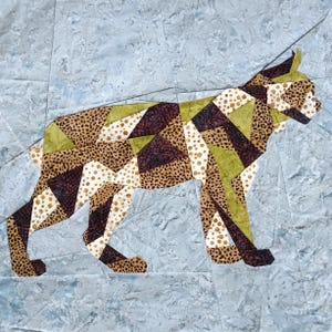 Geometric Bobcat Foundation Paper Pieced Quilt Pattern Block From the ...