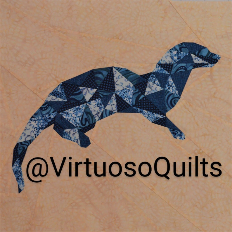 Geometric Otter Foundation Paper Pieced Quilt Pattern Block From the ...