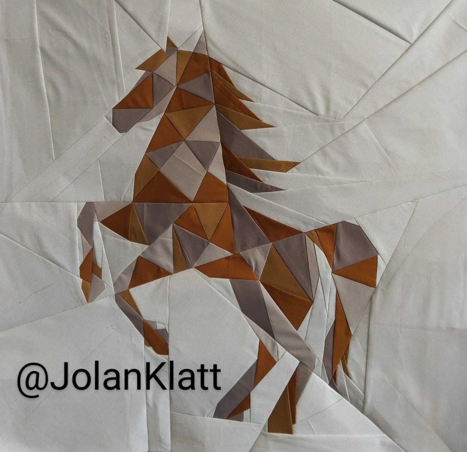 Geometric Horse Foundation Paper Pieced Quilt Pattern Block From the ...