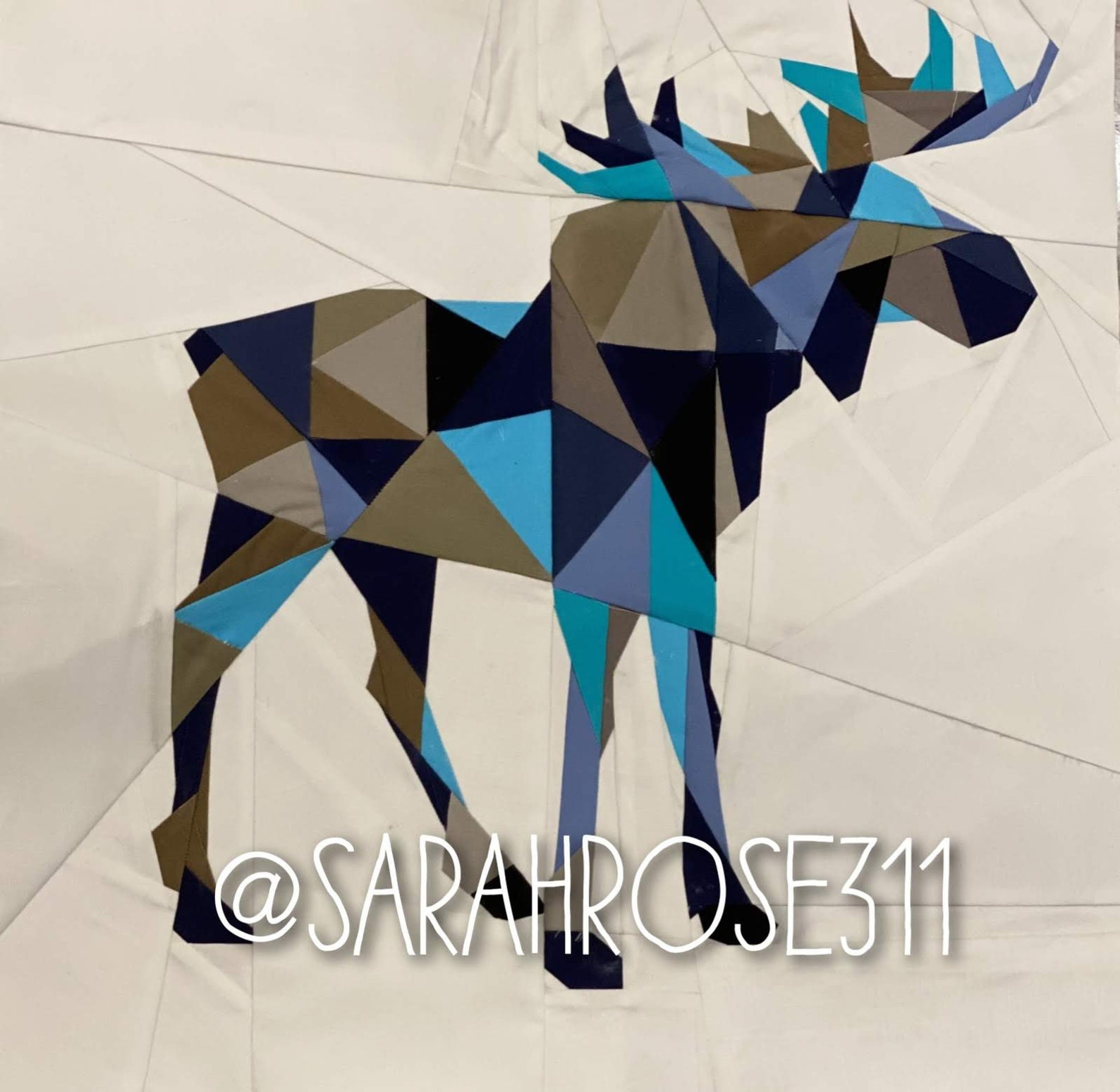 Geometric Moose Foundation Paper Pieced Quilt Pattern Block - Etsy