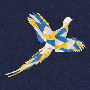 Geometric Pheasant Foundation Paper Pieced Quilt Pattern Block From the ...