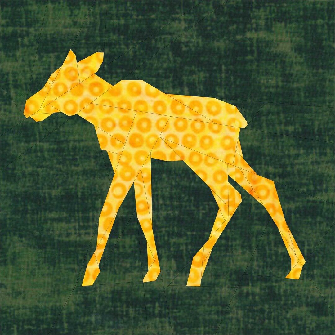 Baby Moose Calf #1 FPP Quilt Pattern 15"x15" (digital PDF) - Etsy