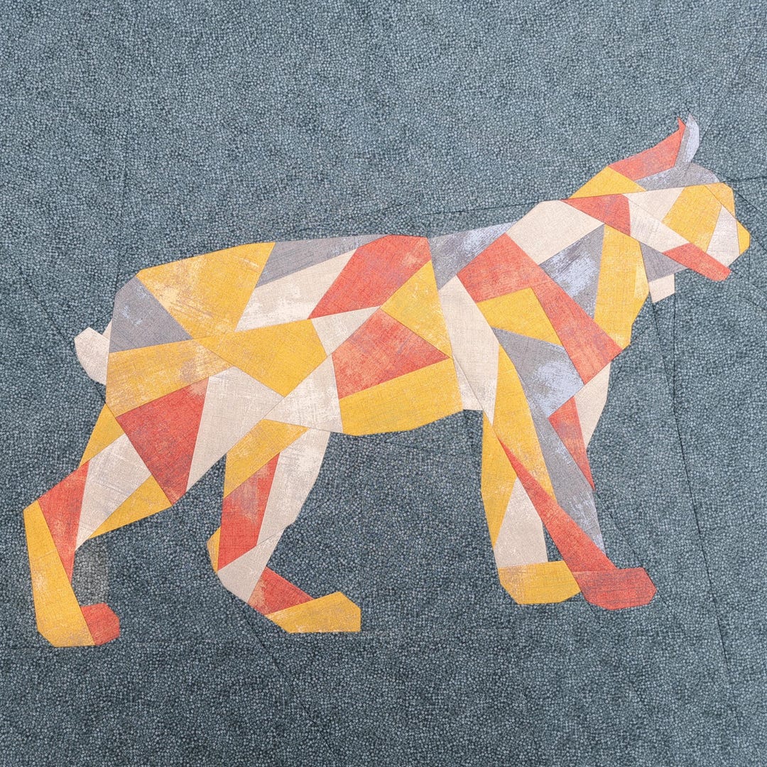 Geometric Bobcat Foundation Paper Pieced Quilt Pattern Block From the ...